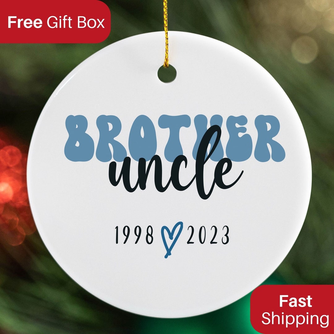 New Uncle Ornament Uncle Pregnancy Announcement Uncle Est Christmas ...