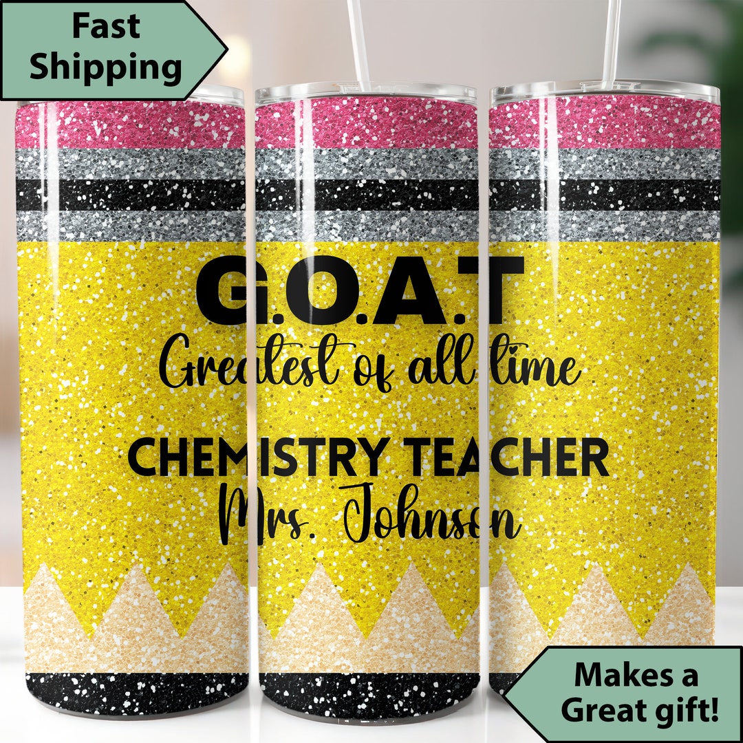Personalized Chemistry Teacher Tumbler, Teacher Appreciation Week Gift ...