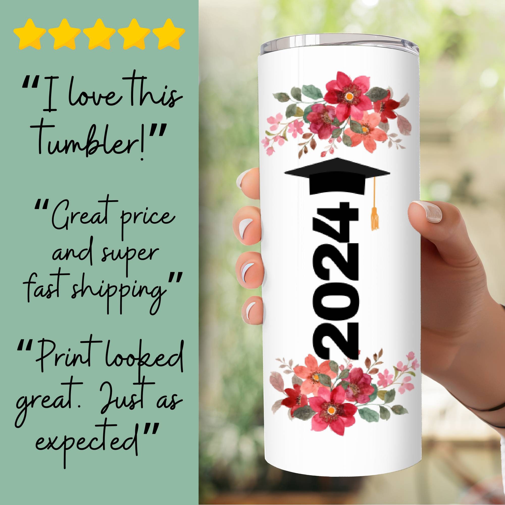 Personalized Graduation Tumbler for Her, 2024 Graduation, Senior 2024 ...