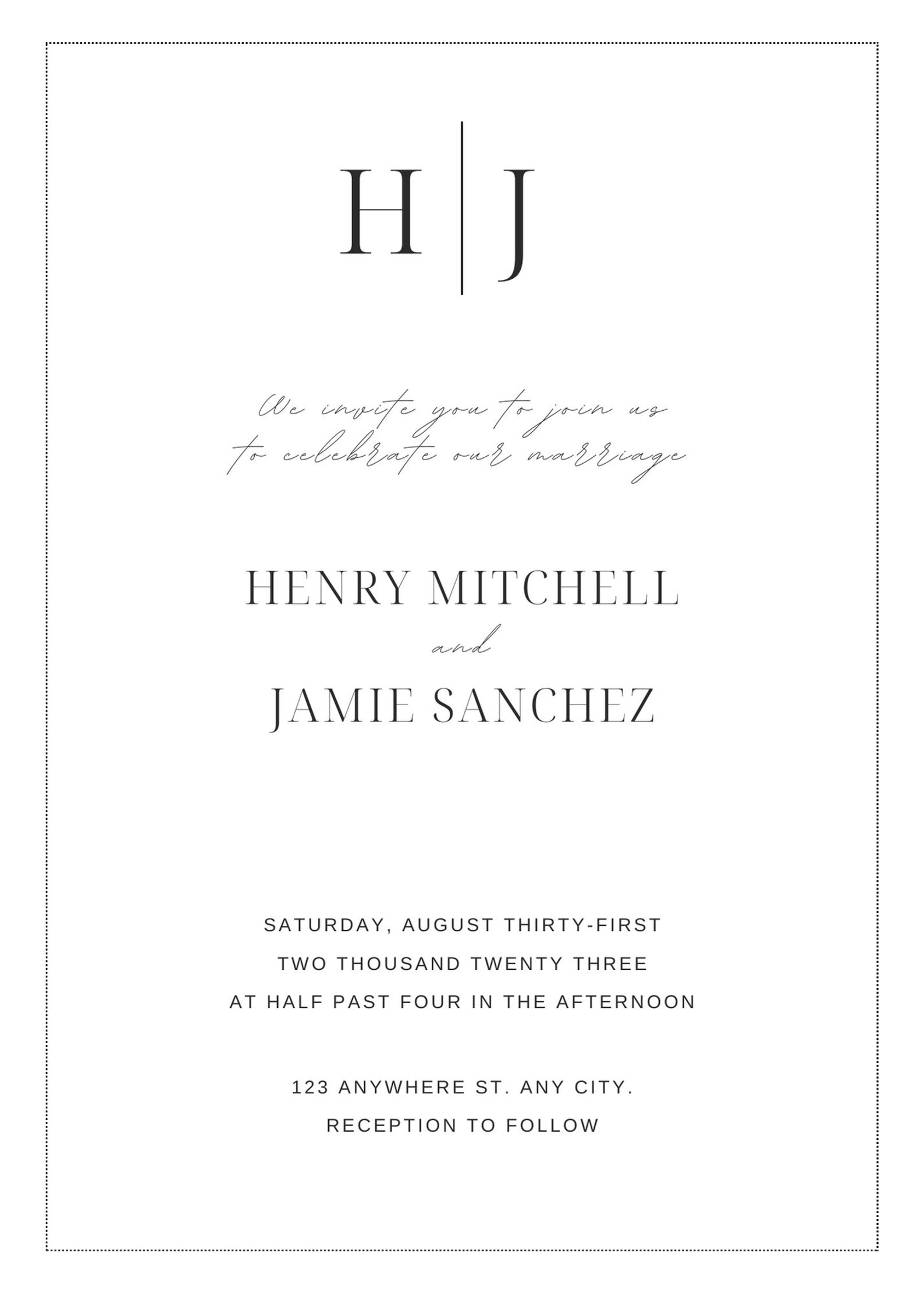 Editable Minimalist Wedding Invitation Bundle, Minimal Invitation ...