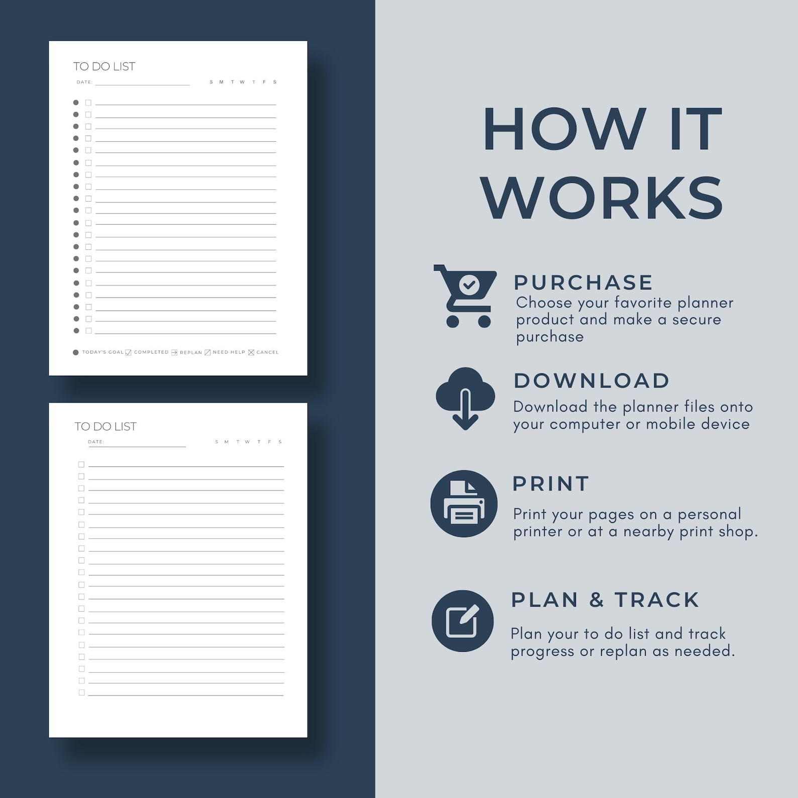 To Do List Printable Template to Do List Productivity Todo List ...