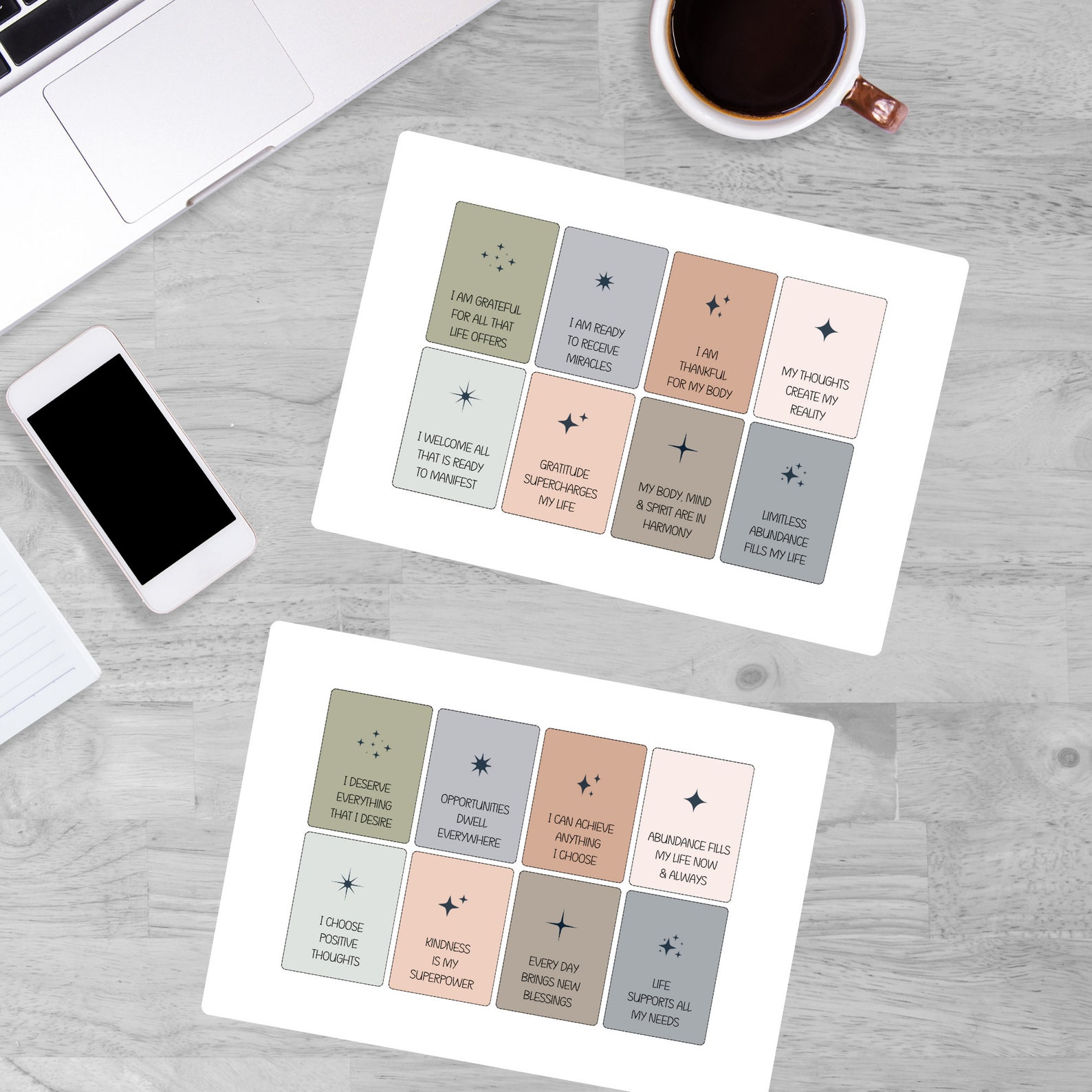 Positive Affirmation Cards Deck Printable Affirmations Cards Positive ...