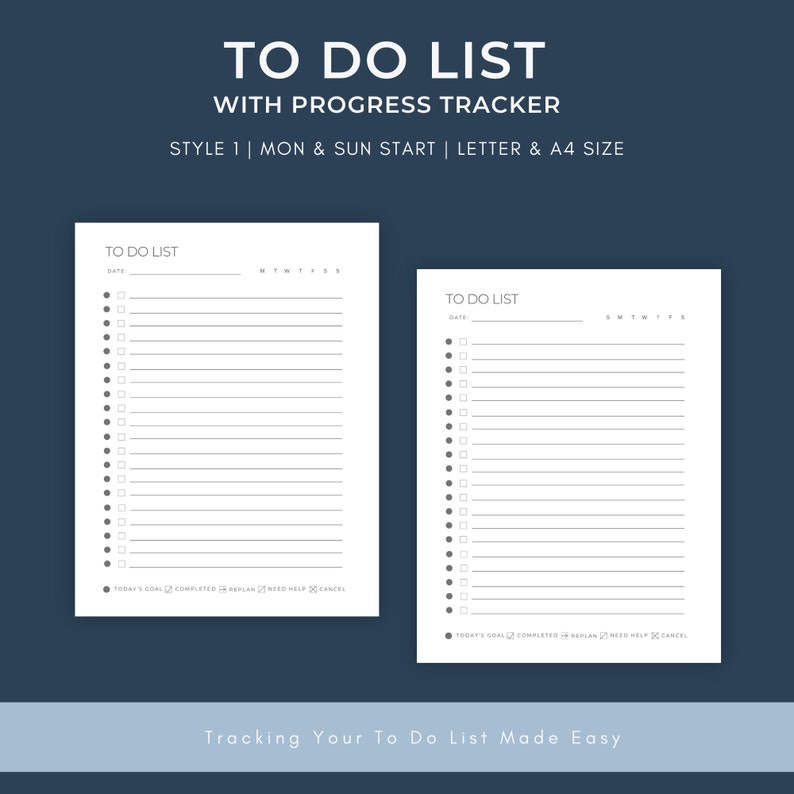 To Do List Printable Template to Do List Productivity Todo List ...