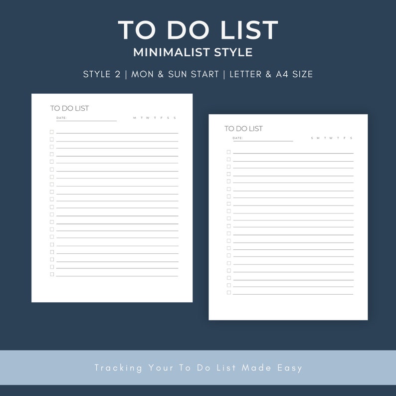 To Do List Printable Template to Do List Productivity Todo List ...
