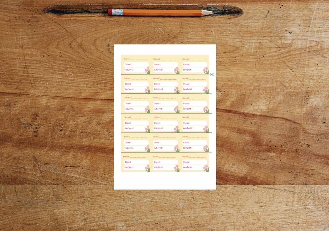 School Student Textbook Label - Etsy