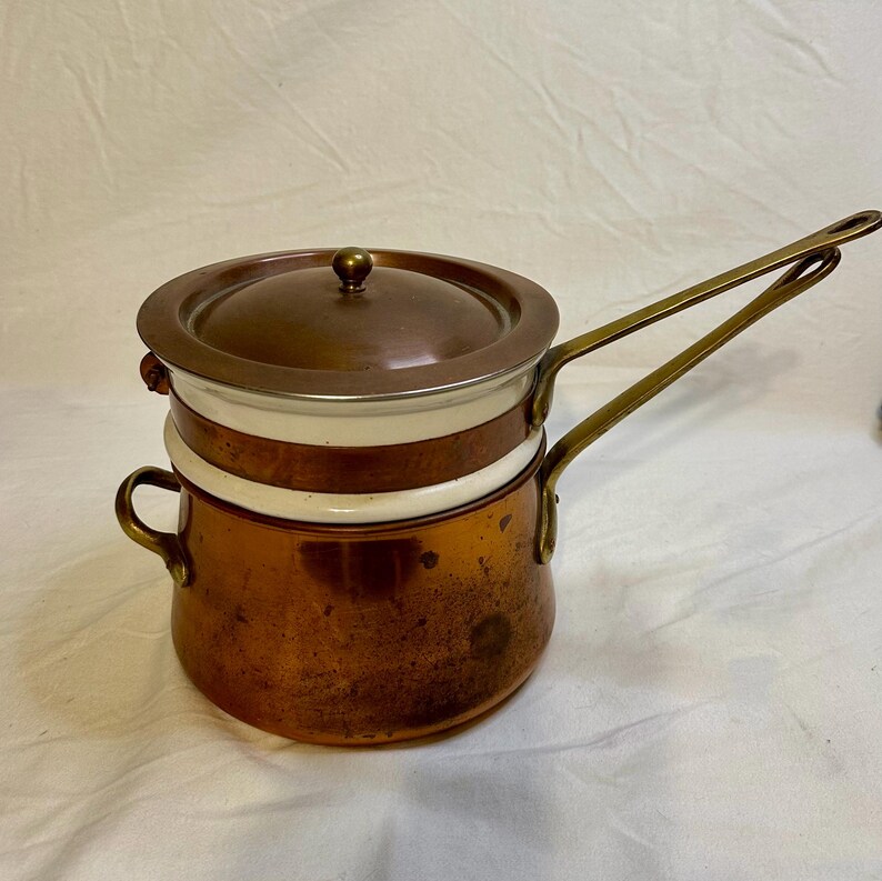 Vintage Copper Double Boiler - Etsy