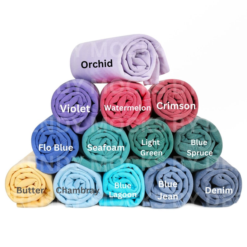 Comfort Colors 1566 Color Chart - Etsy