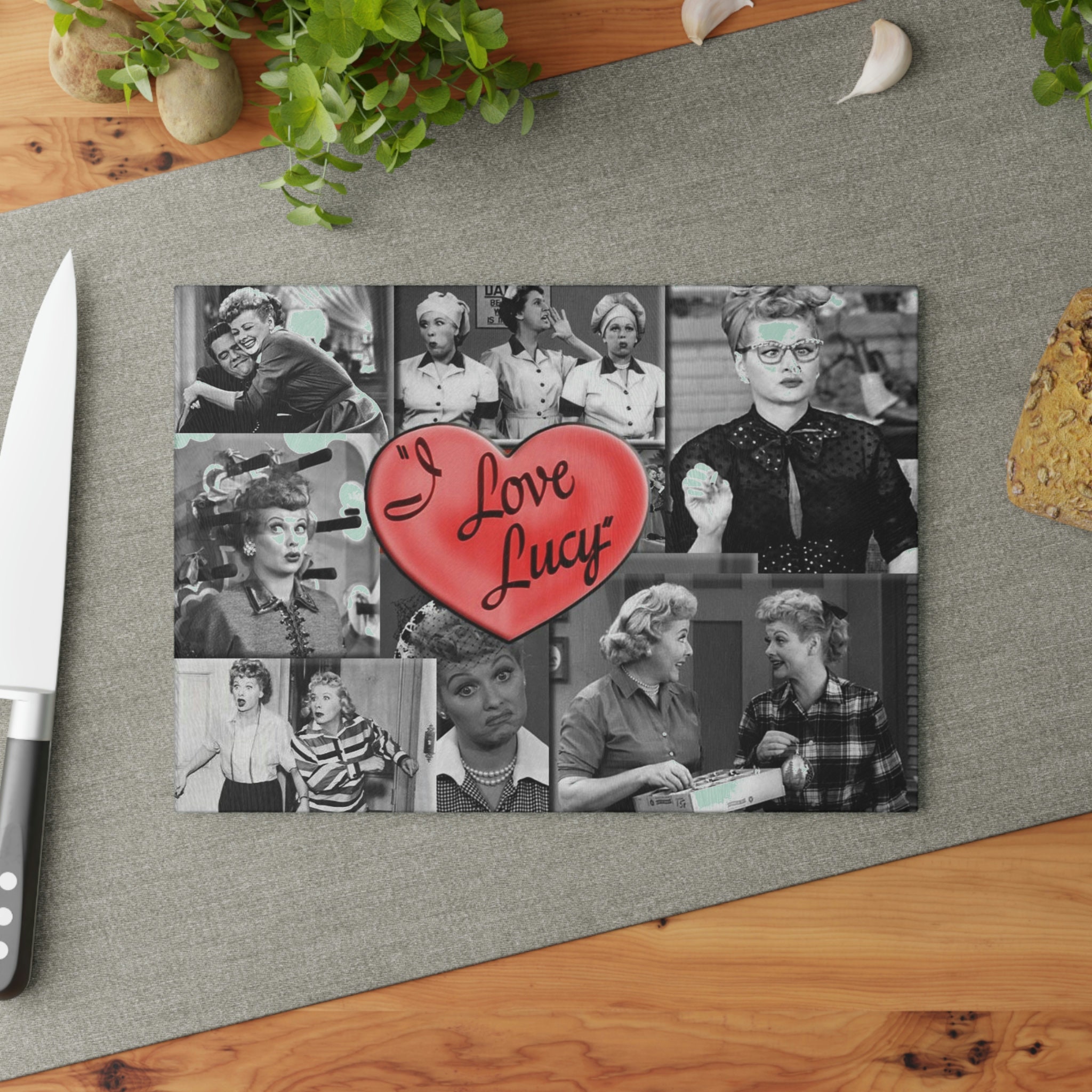 I Love Lucy Glass Cutting Board, I Love Lucy Gift, Lucille Ball, Lucy ...