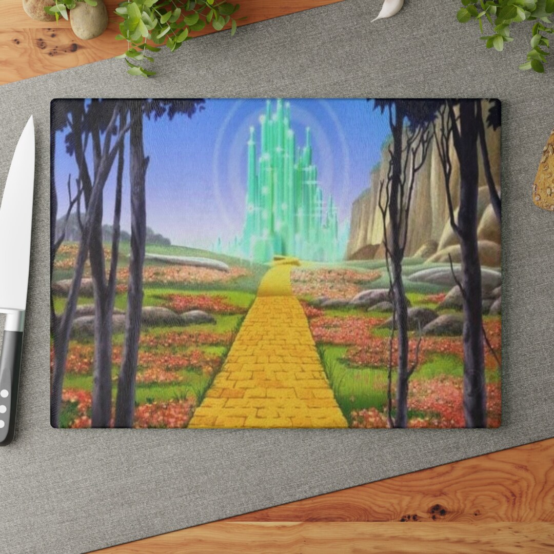 Wizard of Oz Glass Cutting Board, Kitchen Decor, Dorothy, Christmas ...