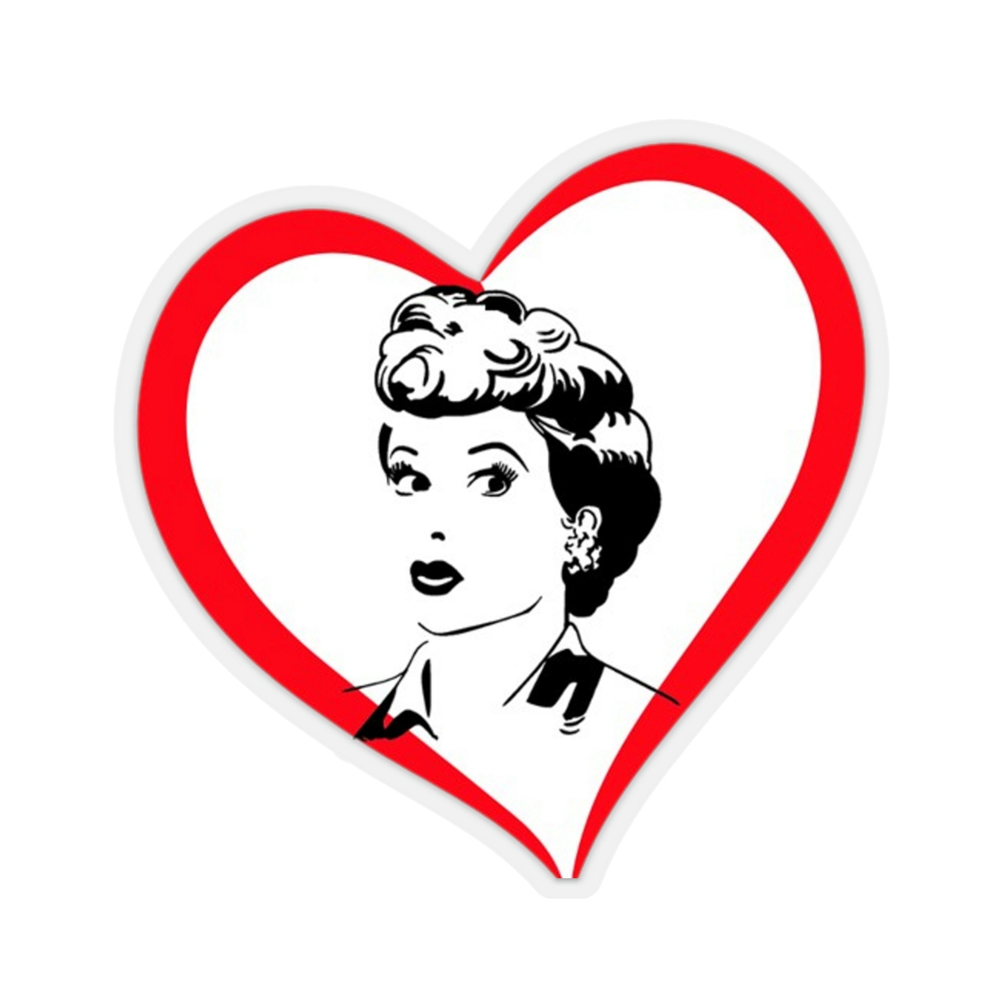 I Love Lucy Sticker, Lucille Ball Sticker, Lucy Fan Gift, Lucy Ricardo ...