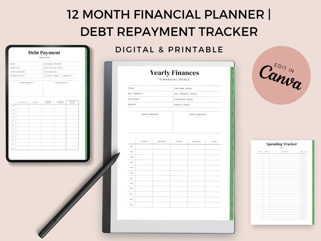 Debt Repayment Planner, Debt Repayment Tracker, Financial Planner, Debt ...