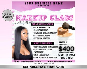 Makeup Class Flyer - Etsy