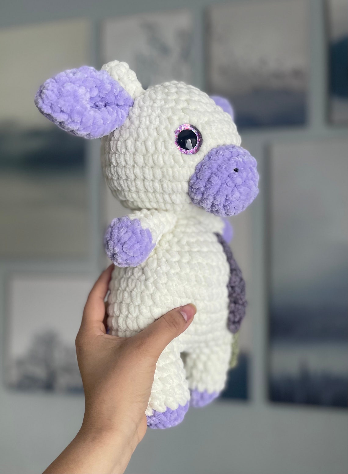 Lavender Cow Plushie - Etsy