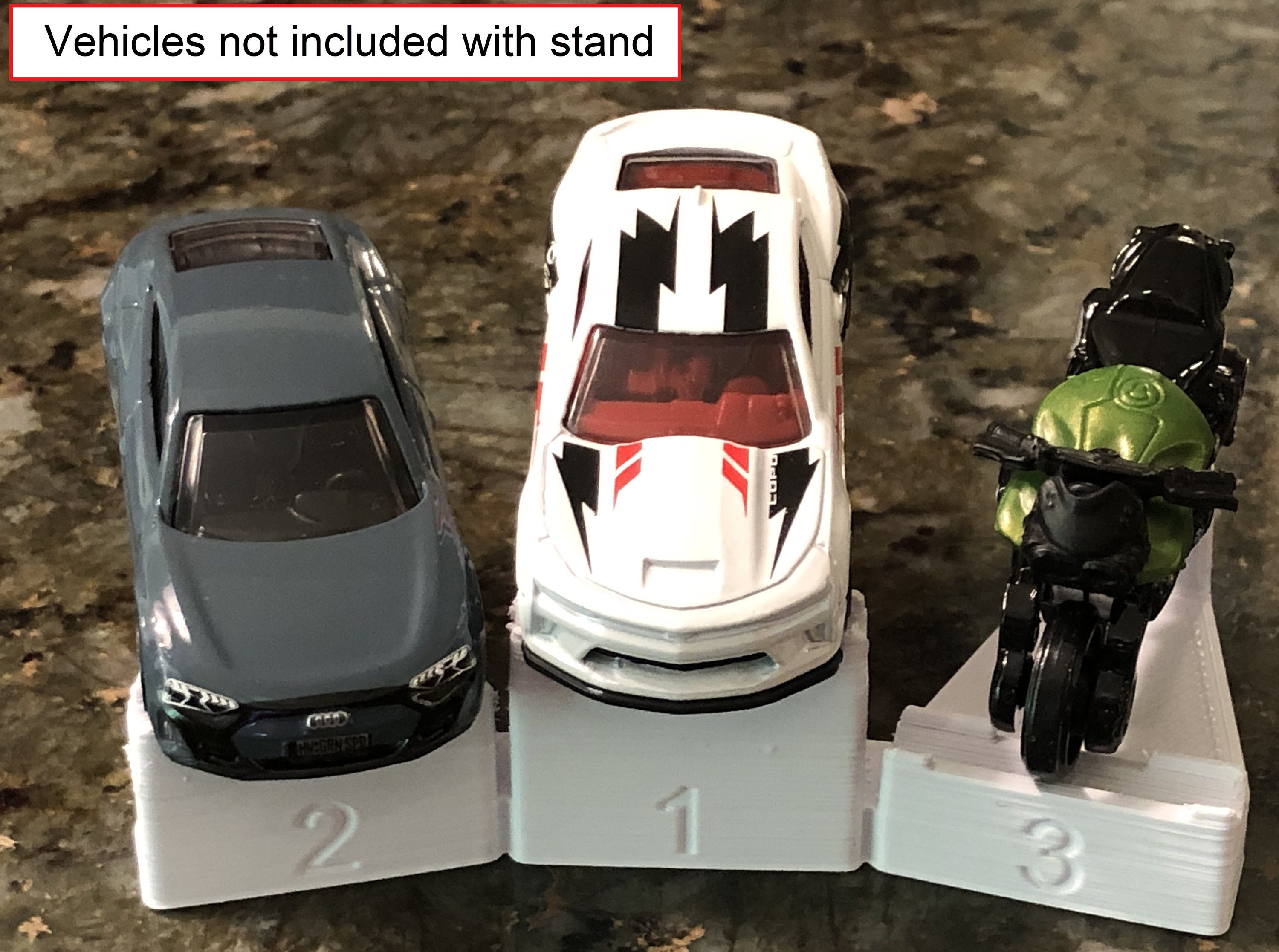 Racing Podium Display Stand for Hot Wheel Sized Collectable Vehicles ...