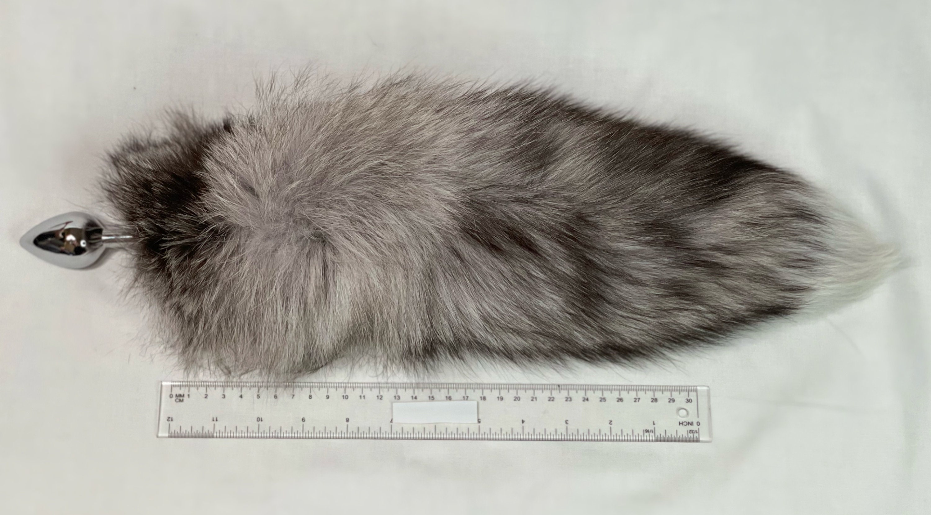 Gray Fox Tail Plug, Gray Wolf Tail Plug, Tail Butt Plug, Cosplay Butt ...