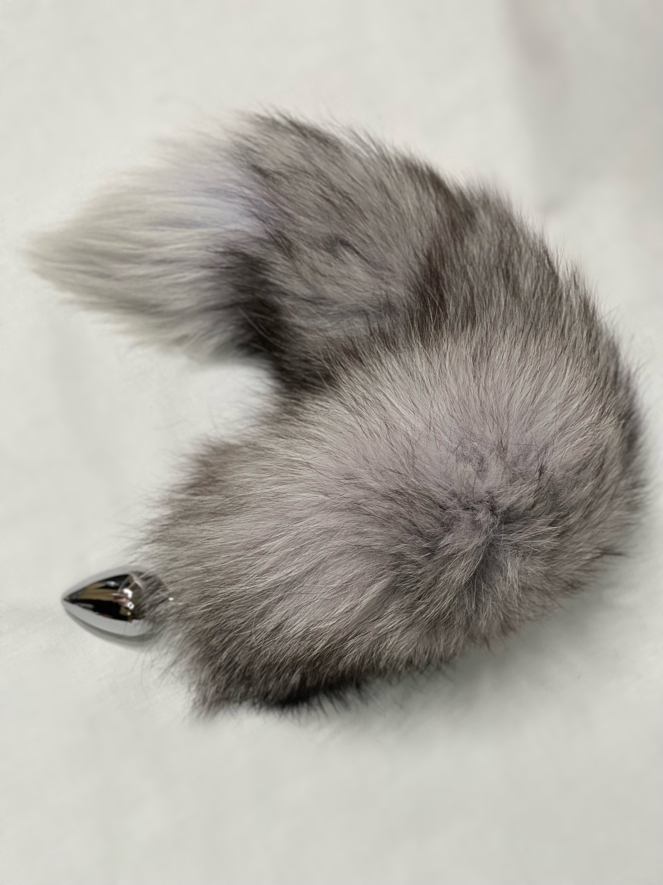 Gray Fox Tail Plug, Gray Wolf Tail Plug, Tail Butt Plug, Cosplay Butt ...
