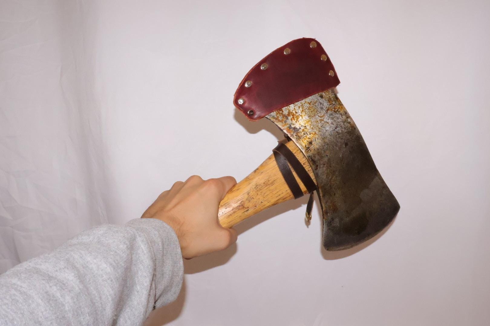 Fancy Vintage Double Sided Axe With Custom Leather Sheath - Etsy