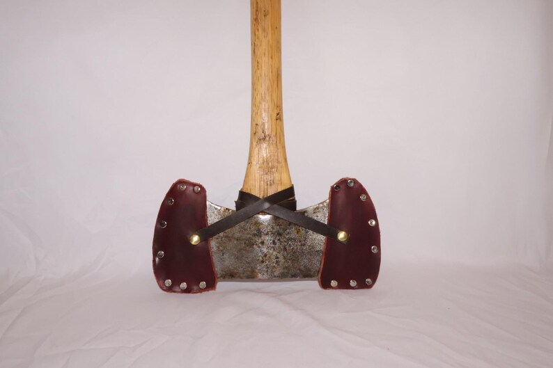 Fancy Vintage Double Sided Axe With Custom Leather Sheath - Etsy