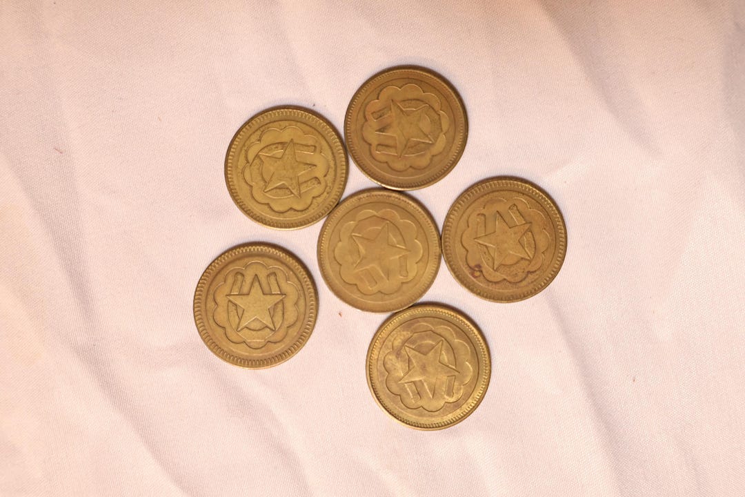 Set of 6 Cowboy Coins - Etsy