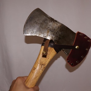 Fancy Vintage Double Sided Axe With Custom Leather Sheath - Etsy
