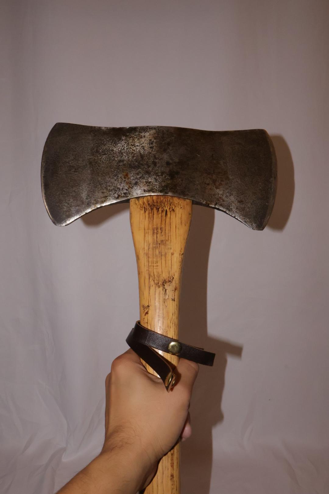 Fancy Vintage Double Sided Axe With Custom Leather Sheath - Etsy