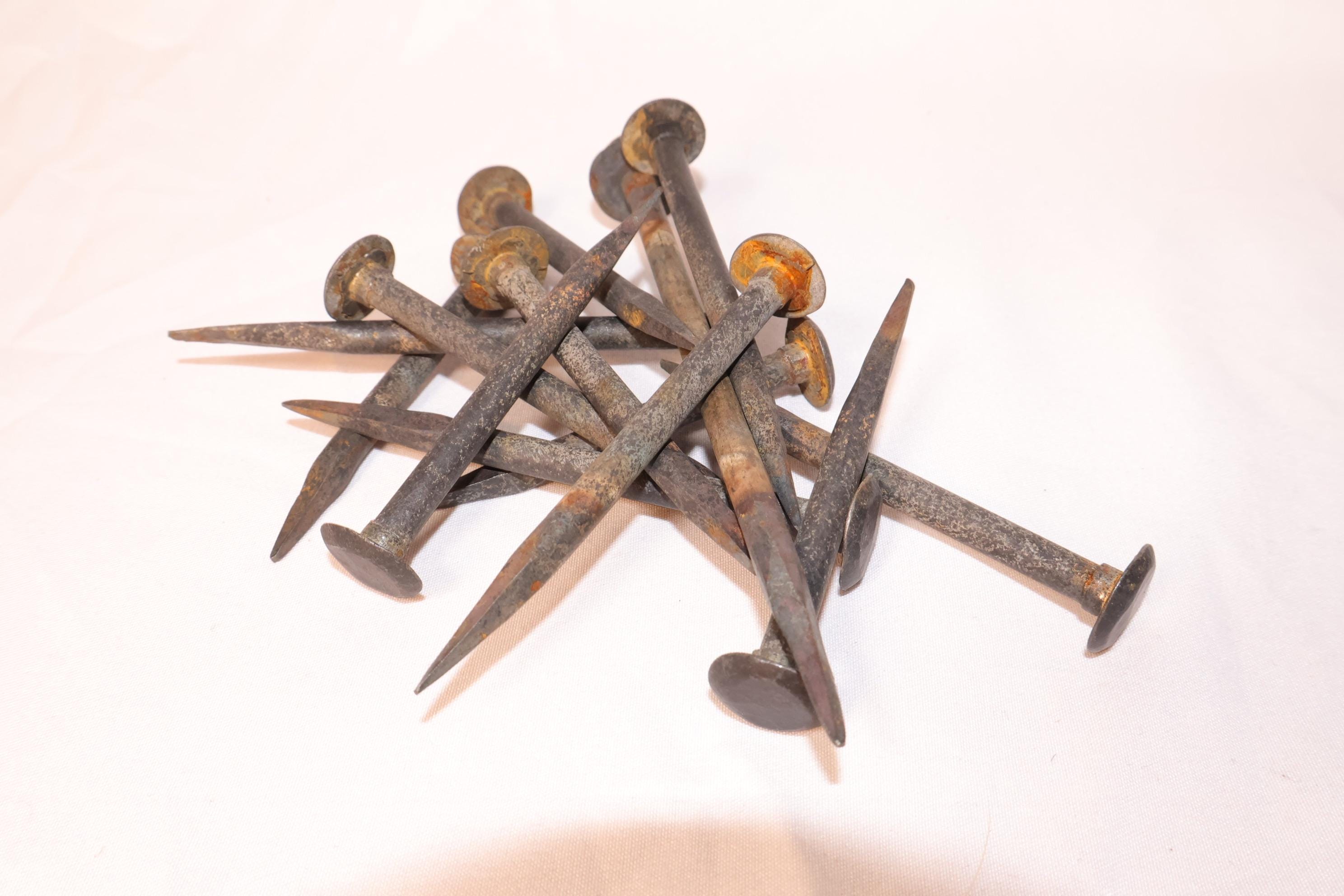 Antique Set of Vintage Rustic Steel Nails - Etsy