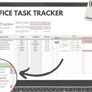 OFFICE TASK TRACKER | Productivity Tracker | Whynign Templates - Etsy