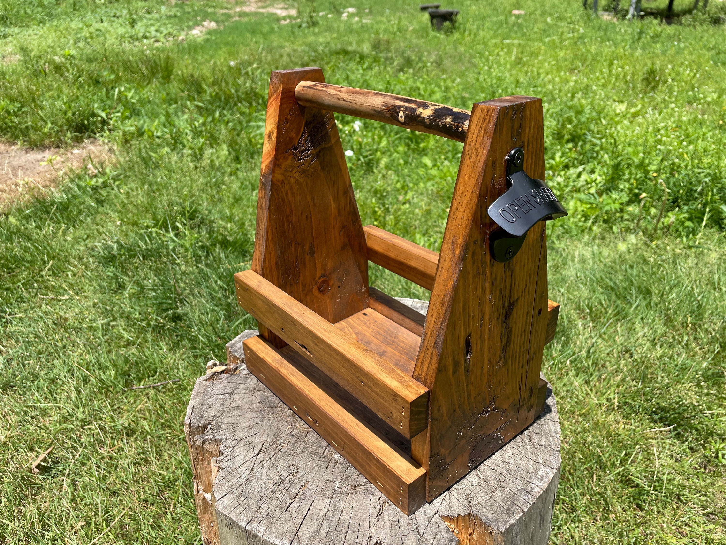 Handcrafted Rustic Wood 6 Pack Beverage Caddy, Beer Caddy, Soda Caddy ...