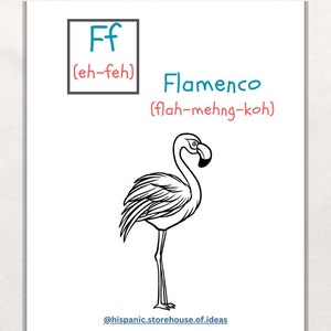 Spanish Coloring Book Animal Alphabet.alfabeto De Animales Espanol ...