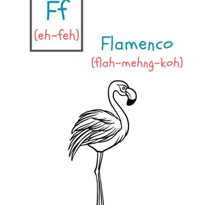 Spanish Coloring Book Animal Alphabet.alfabeto De Animales Espanol ...