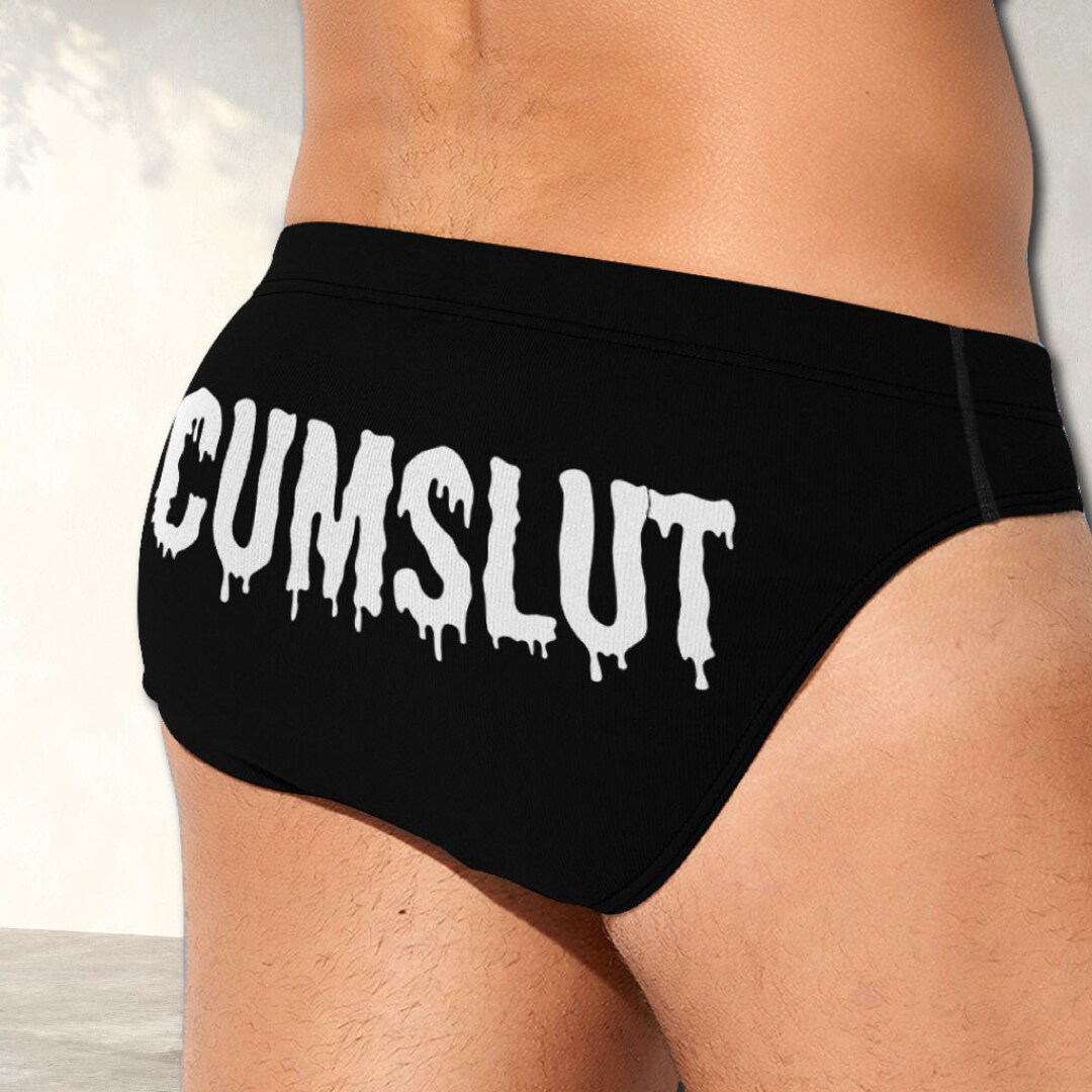 Cum Slut Men's Briefs Dirty Cum Slut Underwear LGBTQ - Etsy