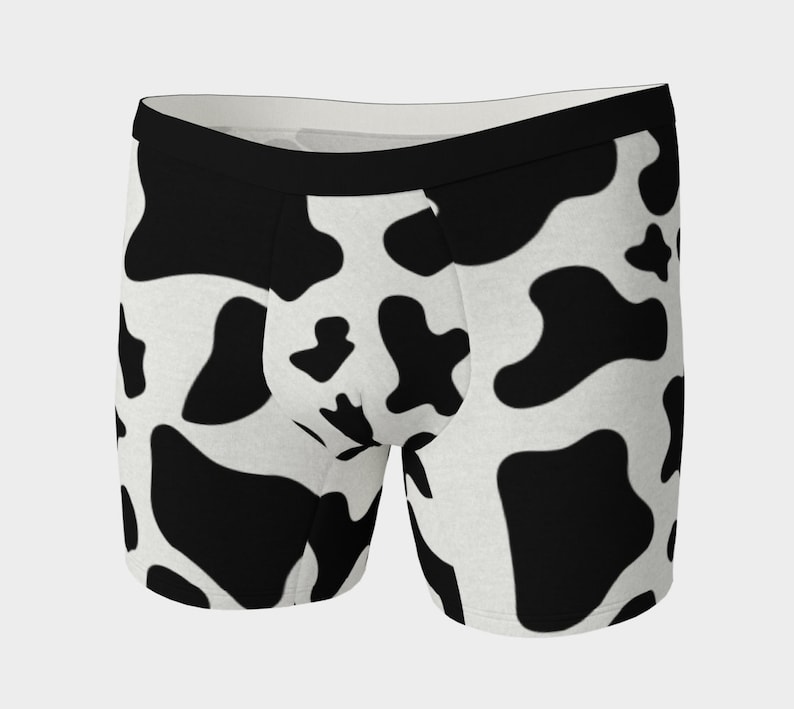 Cow Print Mens Boxer Briefs, Cowboy Aesthetic, Disco Cow Boy Shorts ...
