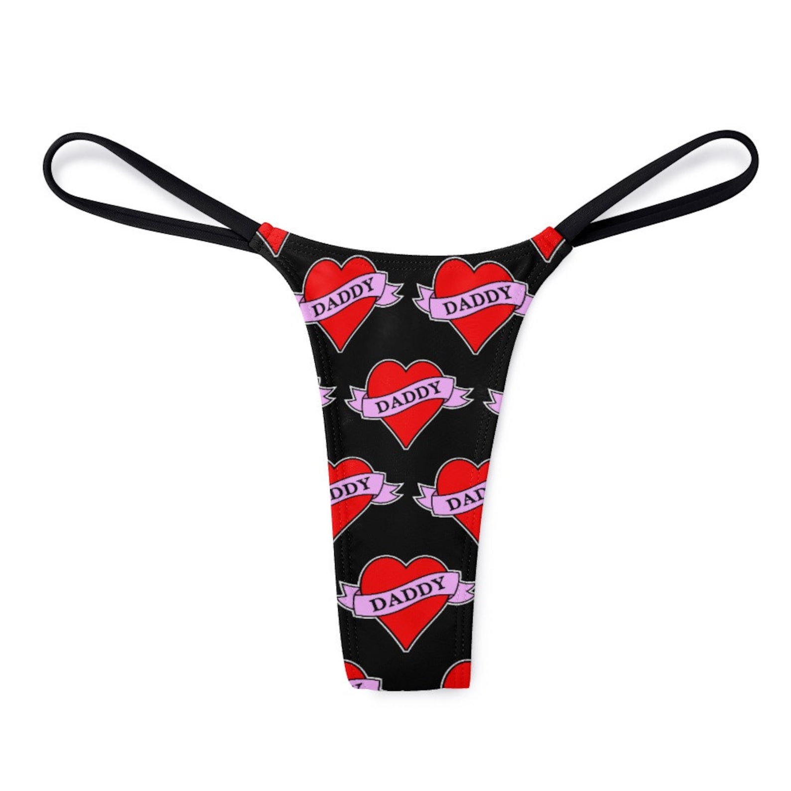 Daddy G String Thong Dad Heart Womens Lingerie American Traditional