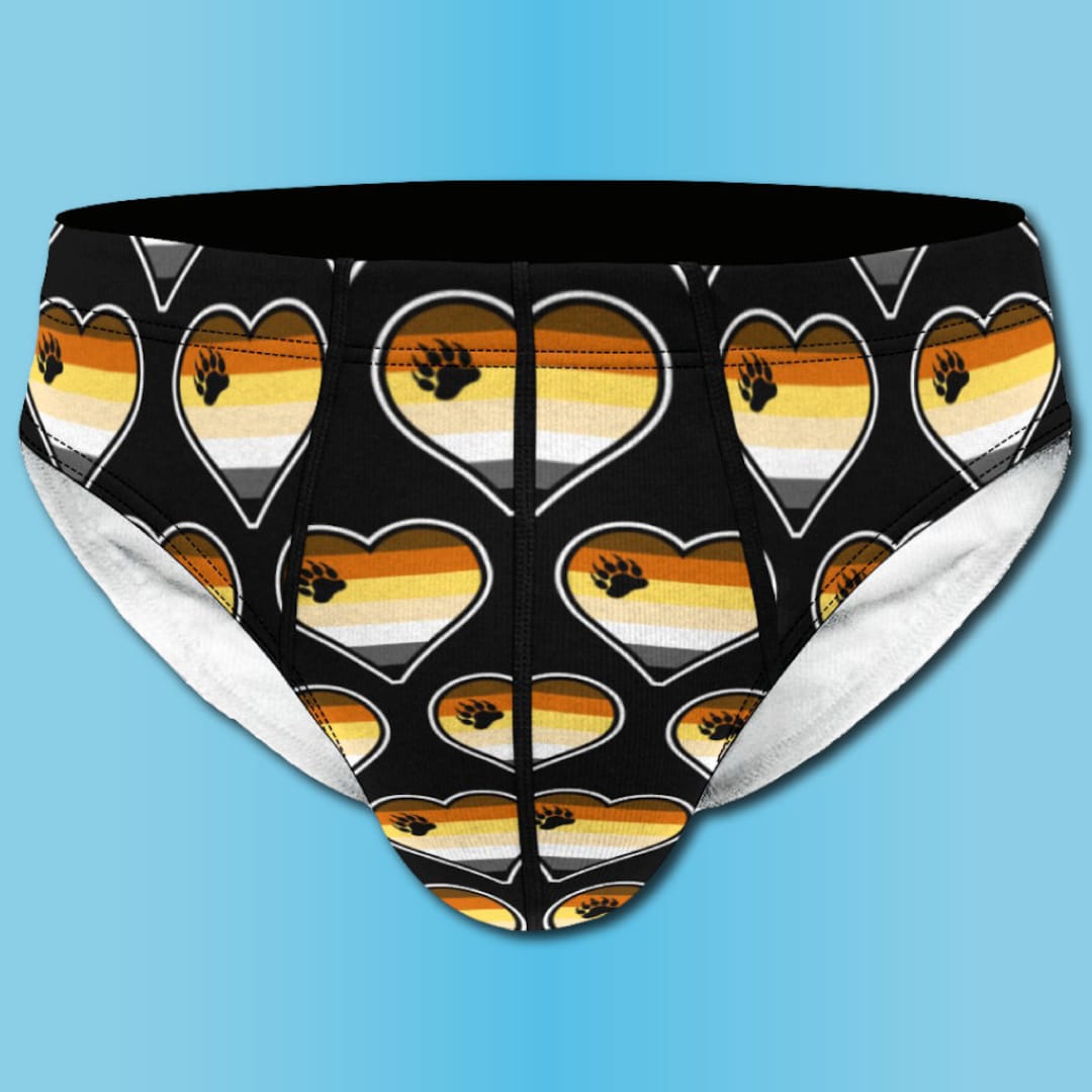 Bear Pride Mens Briefs, Bear Brotherhood Pride Flag Underwear, LGBTQ ...