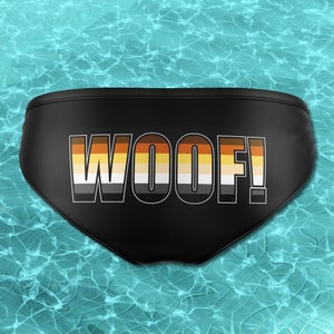 WOOF Gay Bear Pride Flag Swimming Briefs - Etsy