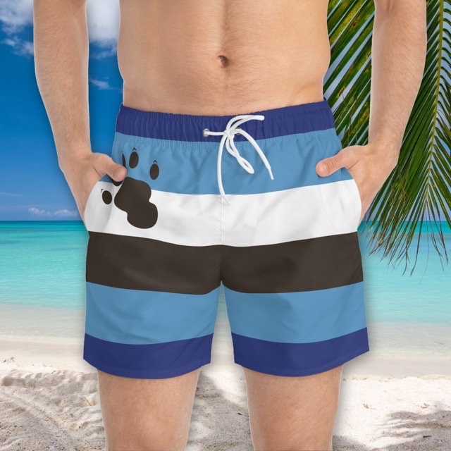 Gay Otter Men's Swimsuit, Rainbow Pride Flag Swim Trunks, LGBTQ ...