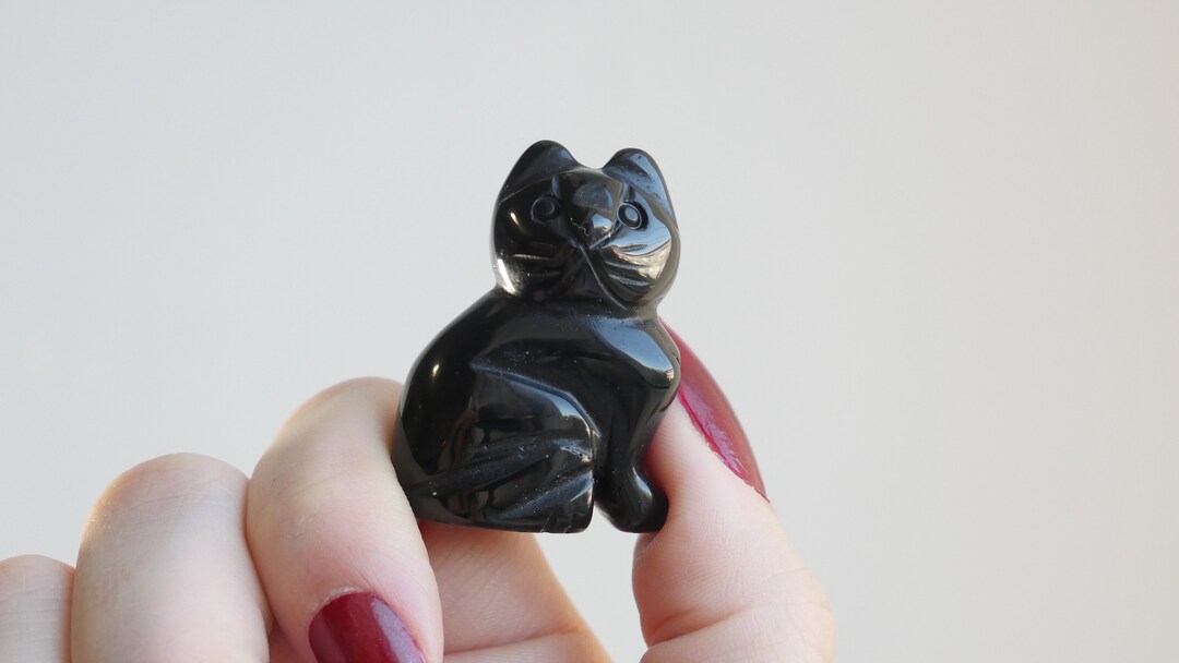 Black Obsidian Cat From Mexico! - Etsy