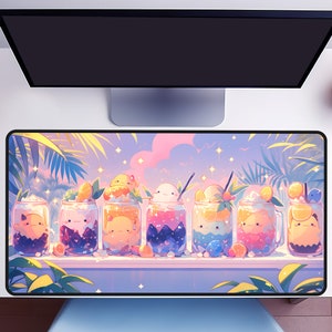 Kawaii Desk Mat,pastel Desk Mat,large Mouse Pad,gaming Decor,gamer Gift ...