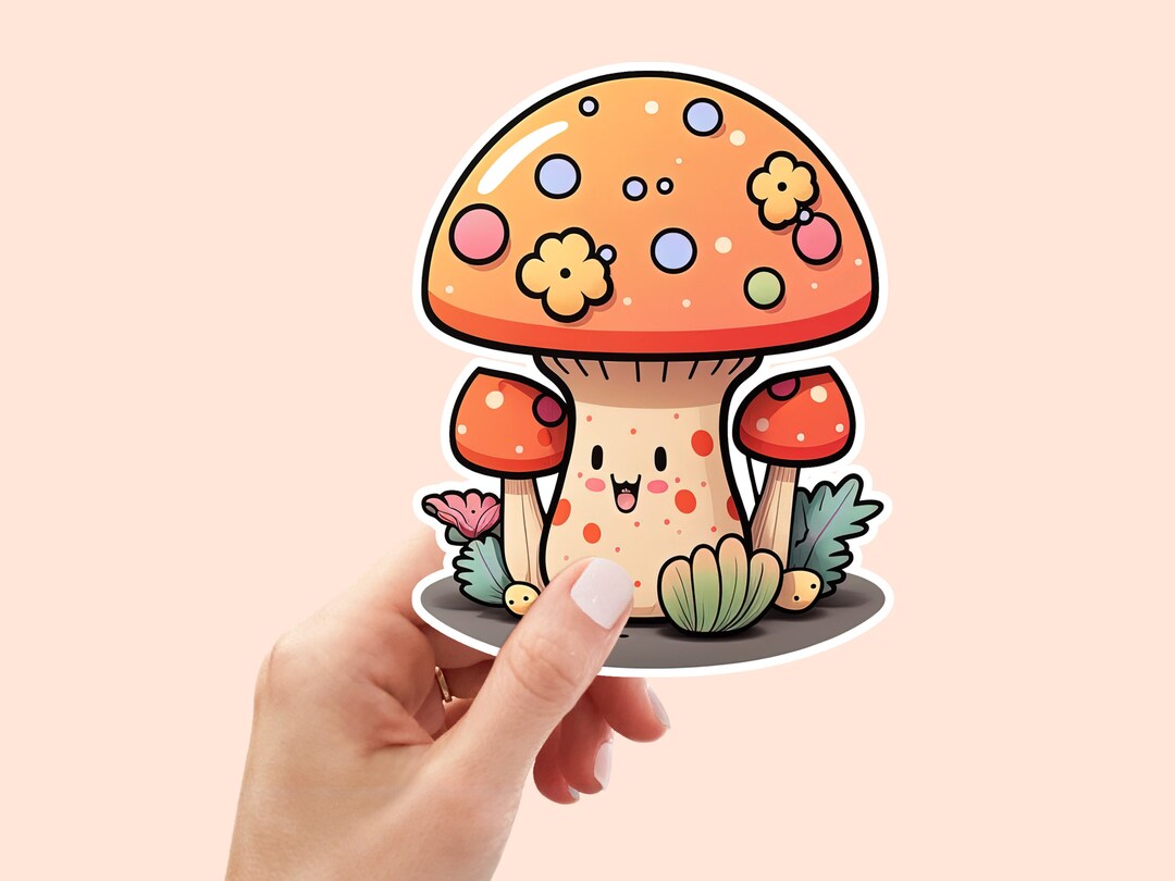 Cottagecore Kawaii Mushroom Sticker,cute Mushroom,gift for Girlfriend ...