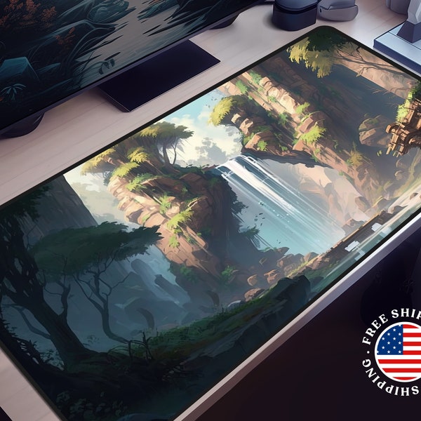 Waterfall Desk - Etsy