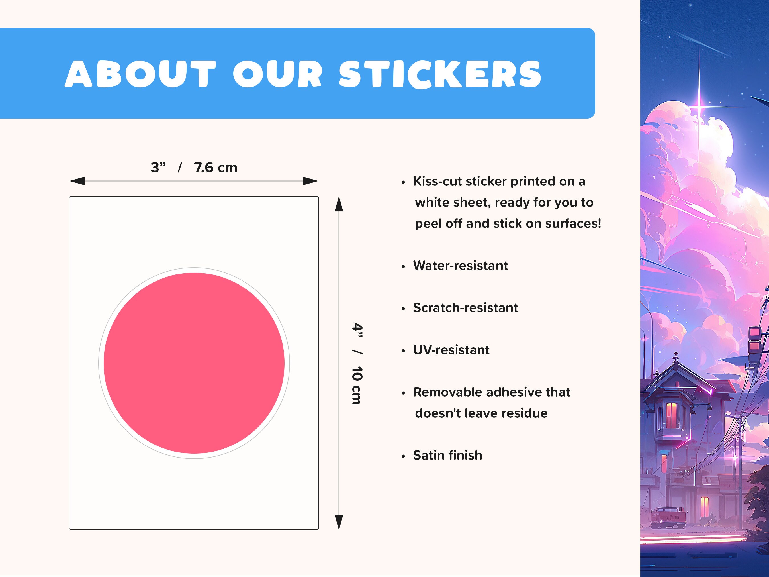 Kawaii Anime Chibi Stickersticker for Carstickers for - Etsy