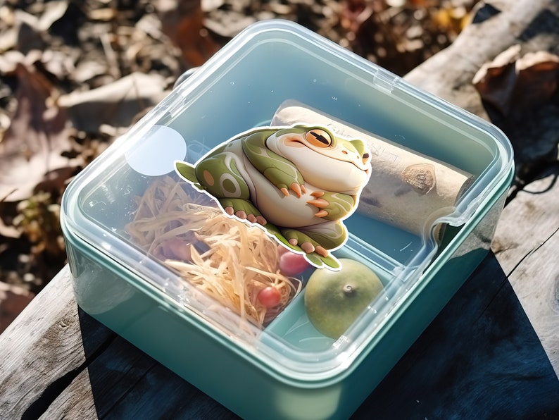 Fat Cute Frog Stickercottagecore Stickersticker for - Etsy