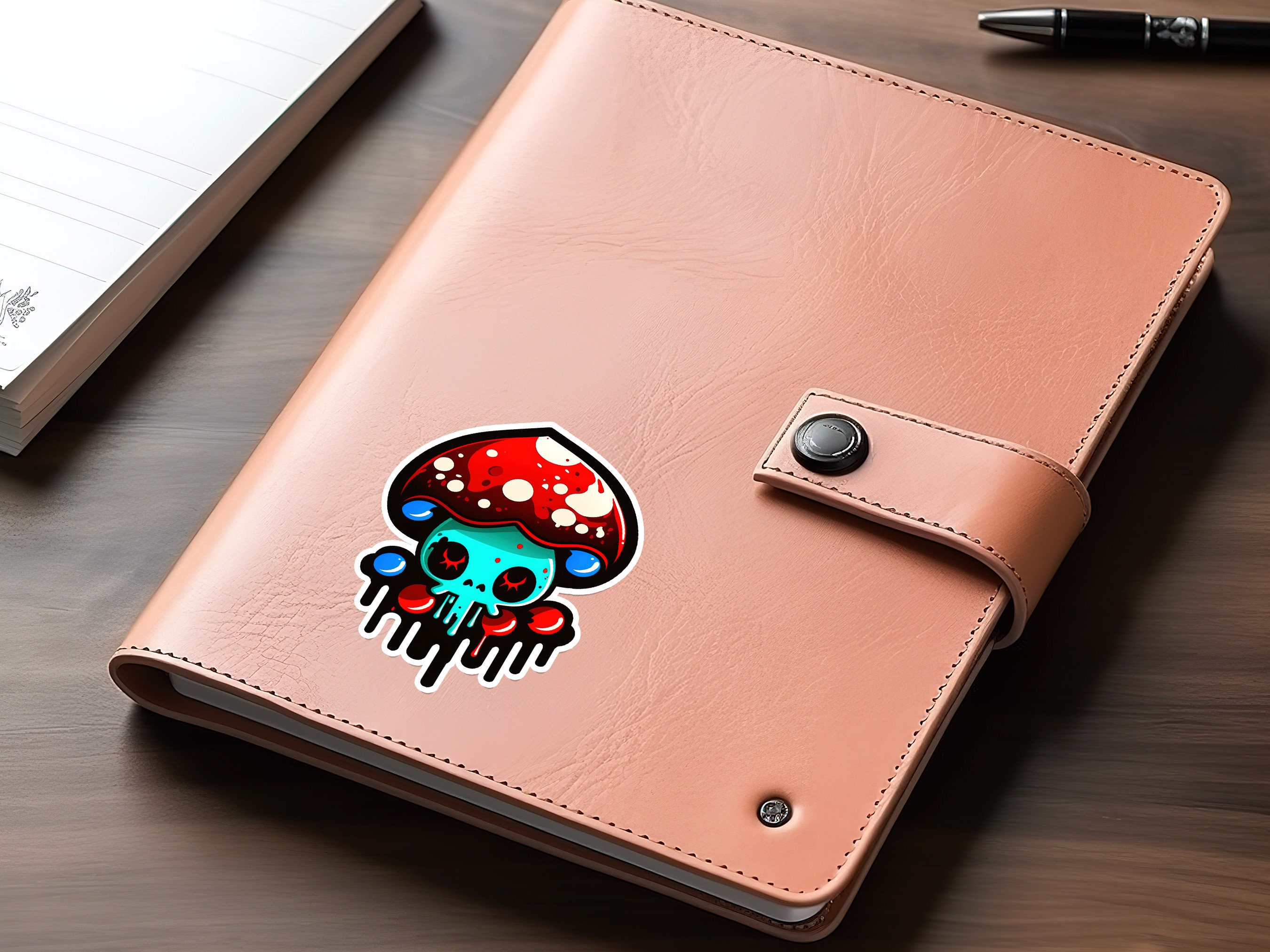 Witchy Goth Dark Academia Mushroom Sticker,dark Cottagecore Sticker ...