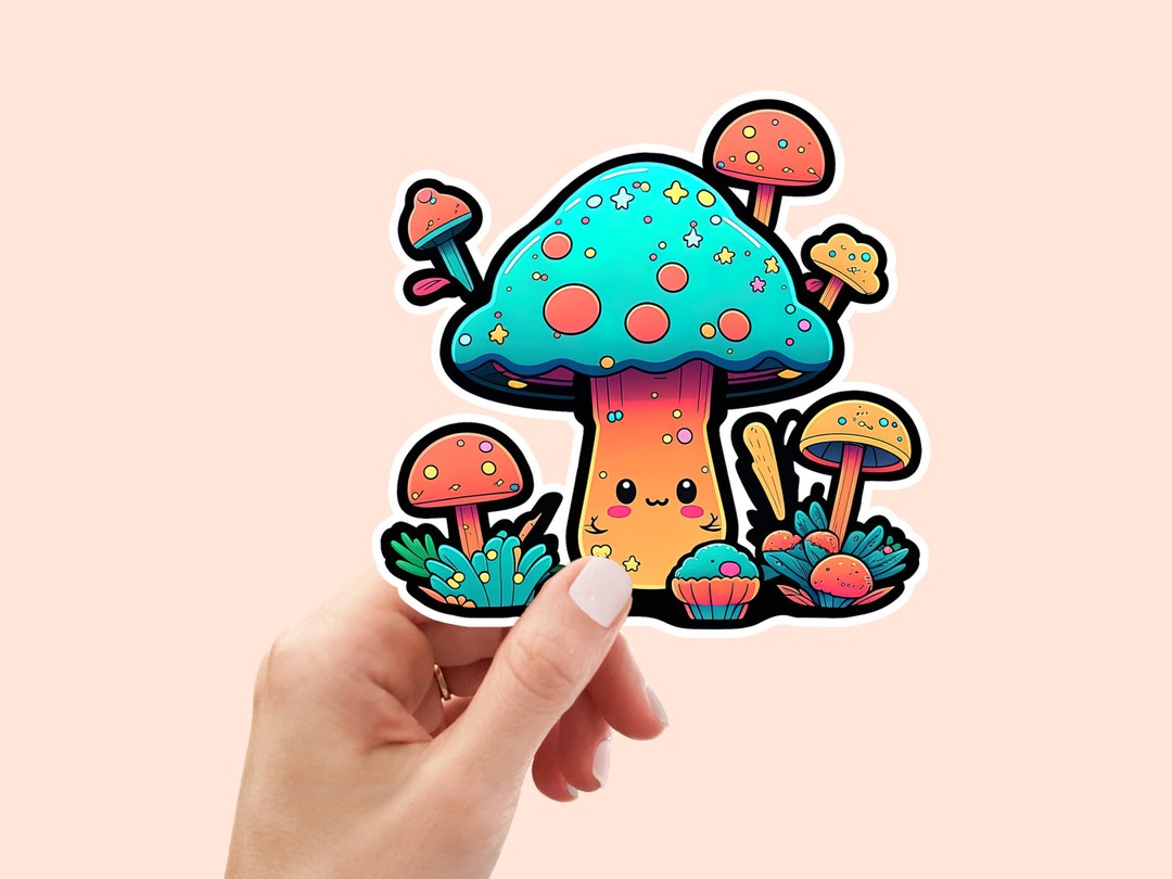 Cottagecore Kawaii Mushroom Sticker,psilocybin Mushroom,agaric Mushroom ...