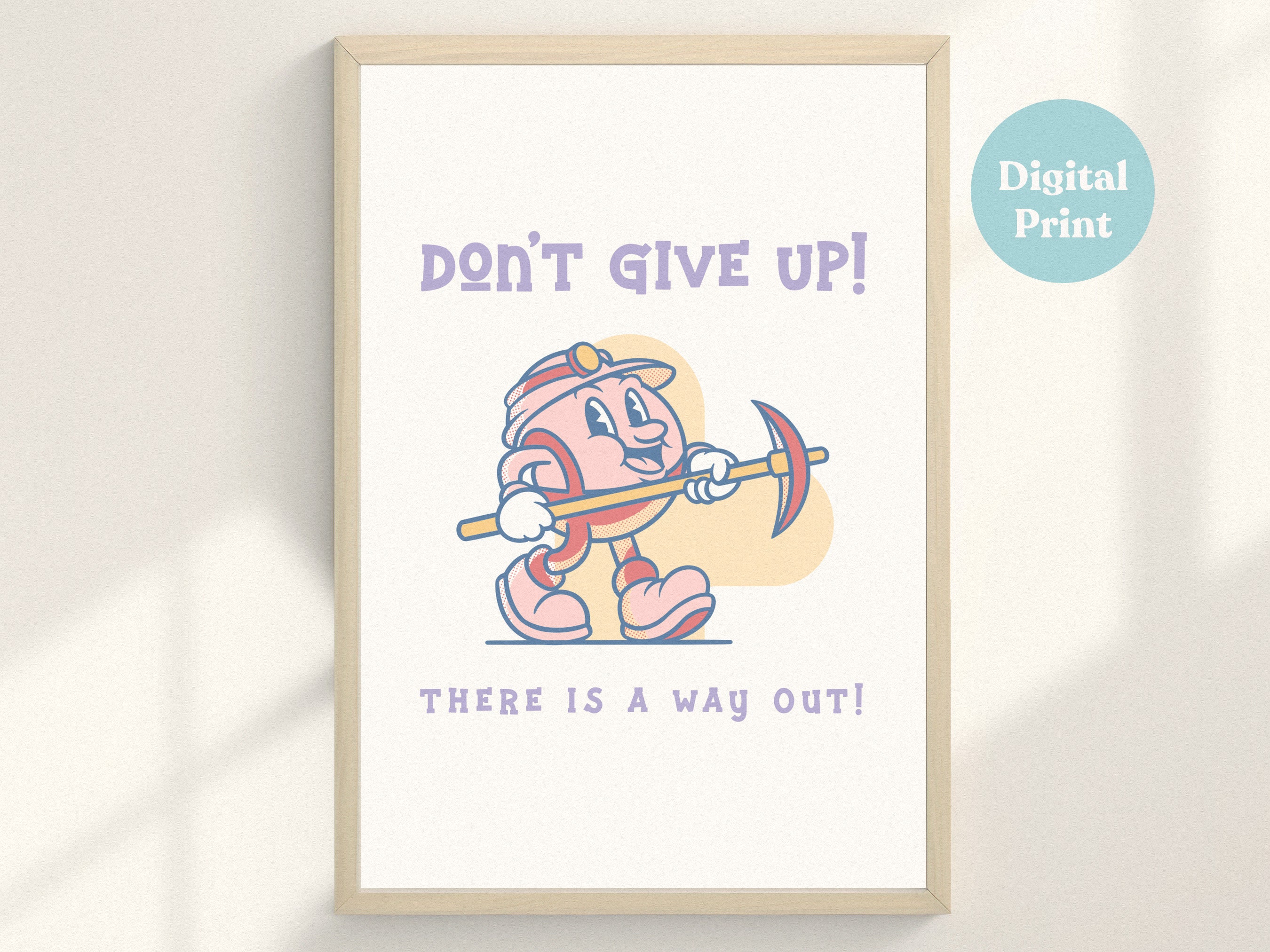 Don't Give up Printable,mental Health Print,colorful Wall Art ...