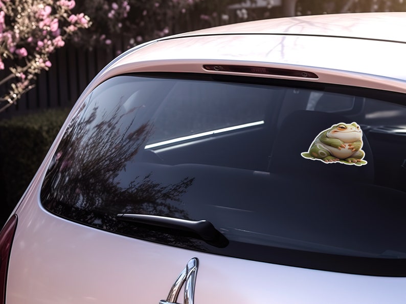 Fat Cute Frog Stickercottagecore Stickersticker for - Etsy