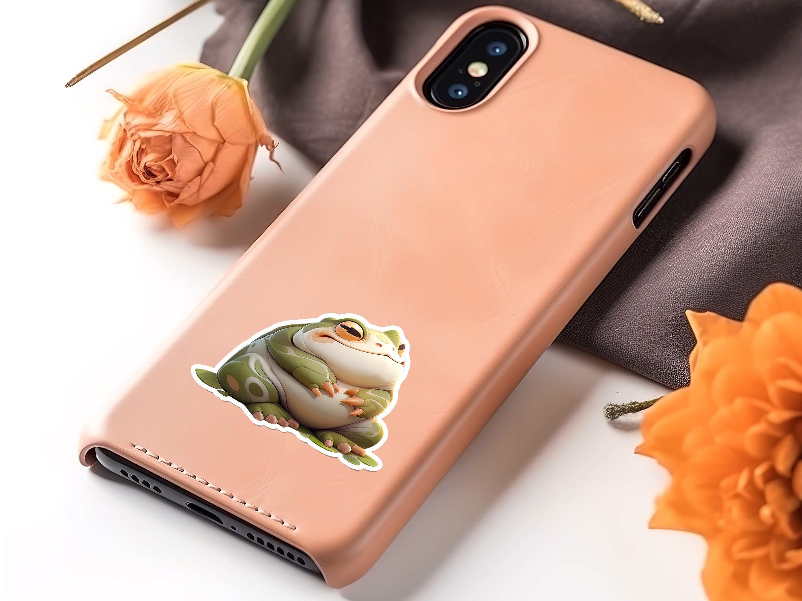 Fat Cute Frog Sticker,cottagecore Sticker,sticker for Car,cottagecore ...