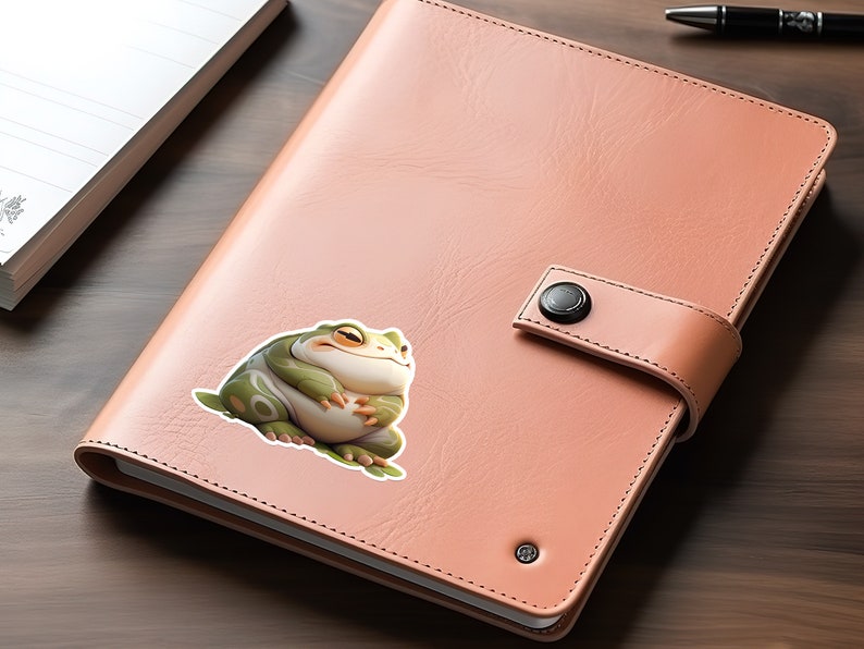 Fat Cute Frog Stickercottagecore Stickersticker for - Etsy