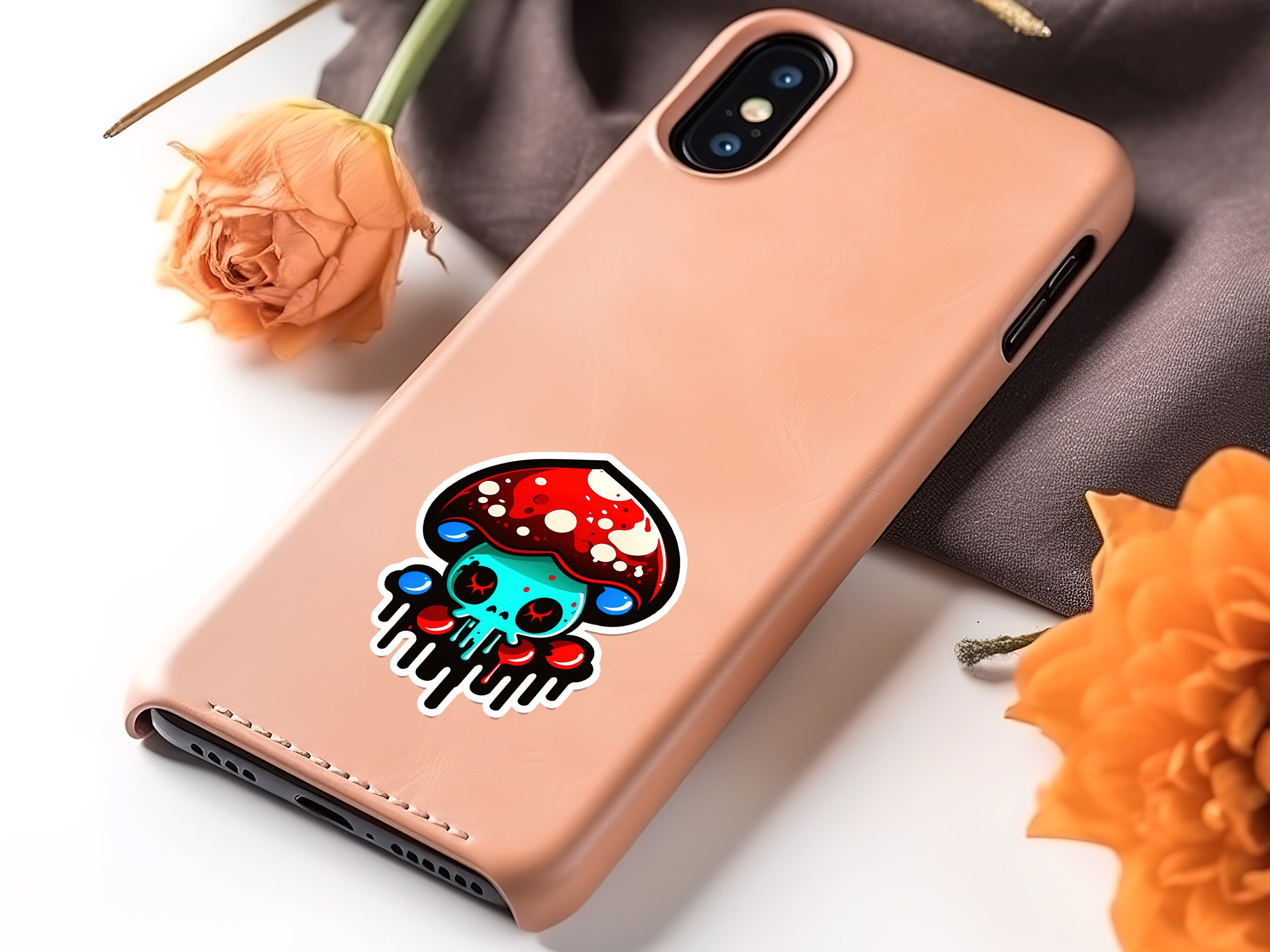 Witchy Goth Dark Academia Mushroom Sticker,dark Cottagecore Sticker ...