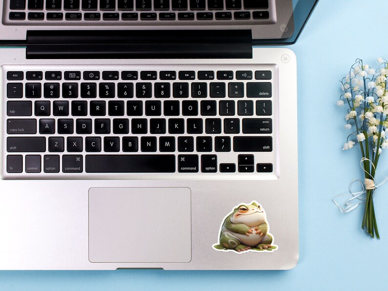 Fat Cute Frog Stickercottagecore Stickersticker for - Etsy